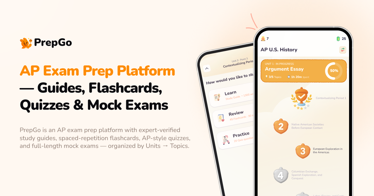 AP Exam Prep Platform - AP Study Guides & Practice | PrepGo